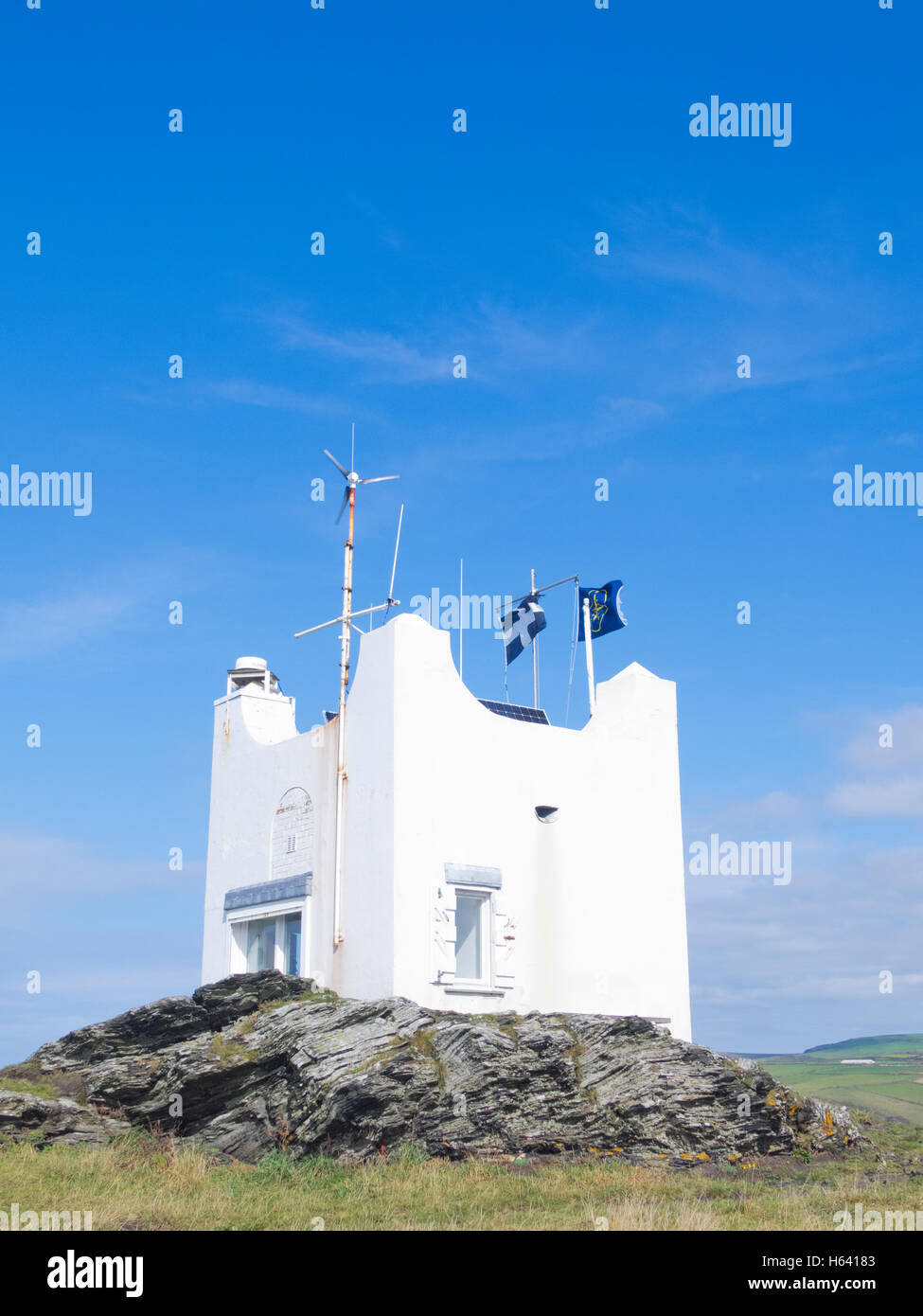 Willapark Lookout Station, North Cornwall, England, UK Stock Photo - Alamy