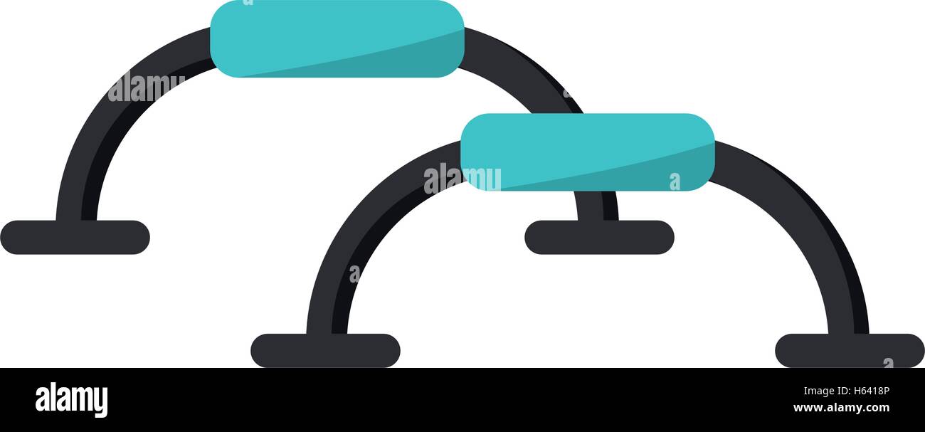 Isolated push up bars of fitness gym Stock Vector Image & Art - Alamy