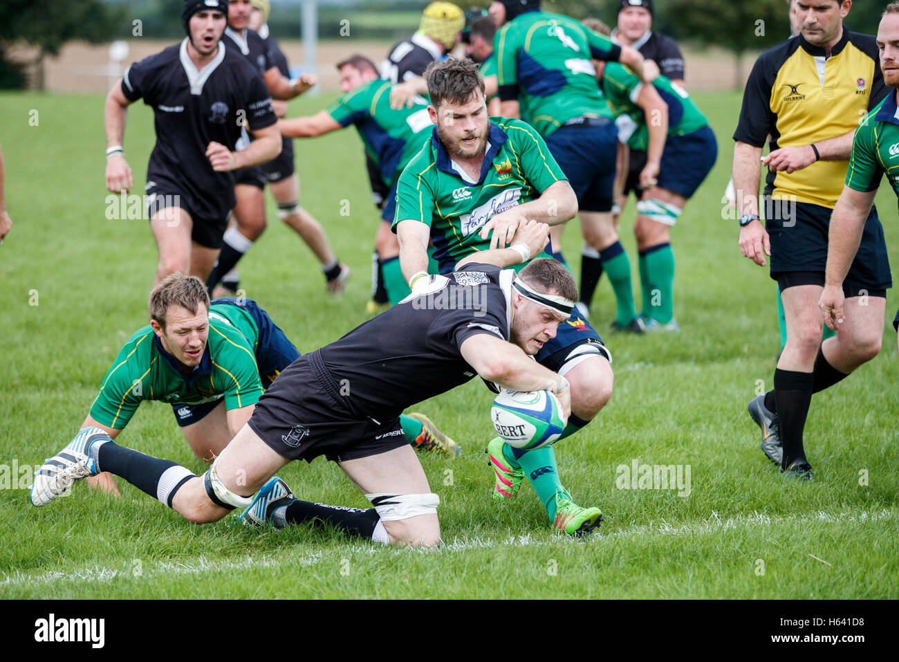 NDRFC 1st XV vs Wimborne RFC 1st XV Wimborne player scoring try Stock ...