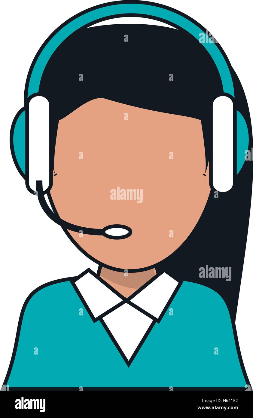 Isolated operatorwo man design Stock Vector Image & Art - Alamy