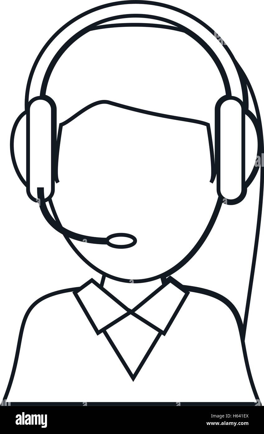 Isolated operator man design Stock Vector Image & Art - Alamy