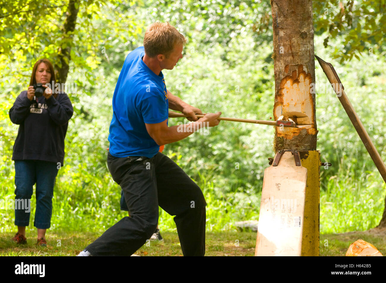 Springboard chop, Linn County Loggers' Jamboree, Linn County Pioneer ...
