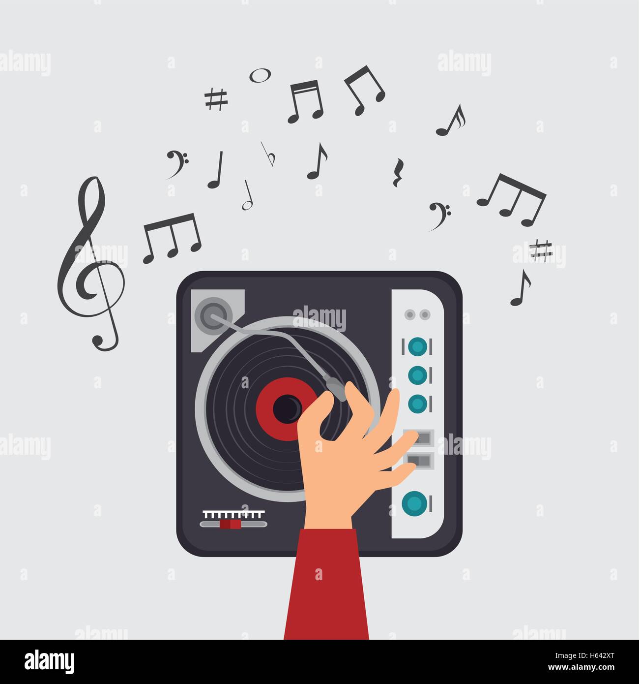 dj console note clef music Stock Vector Image & Art - Alamy