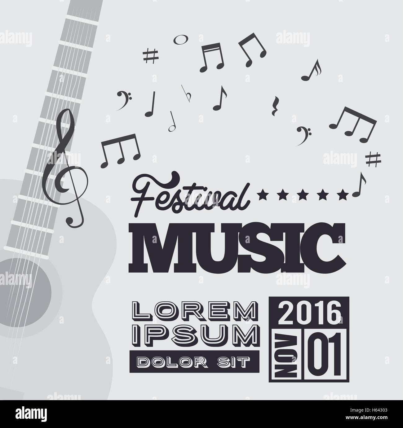 festival music background guitar notes Stock Vector Image & Art - Alamy