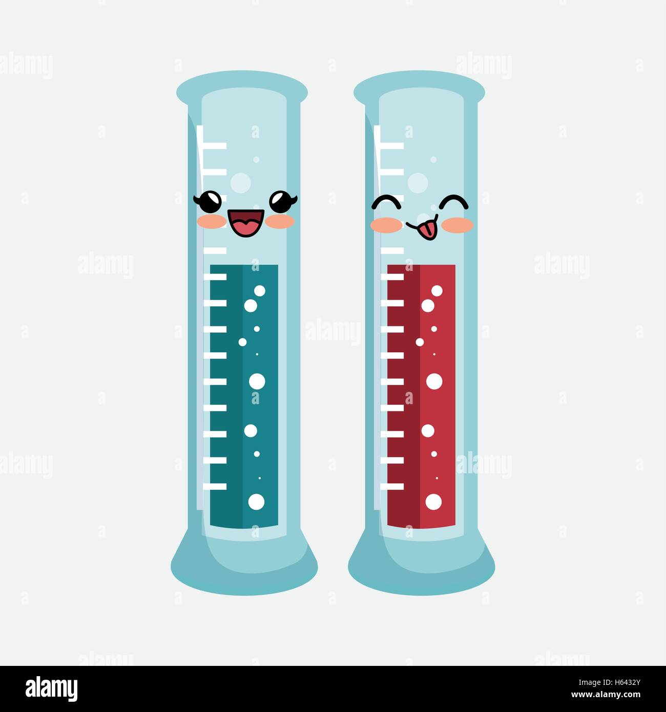 two laboratory glass kawaii graphic Stock Vector Image & Art - Alamy