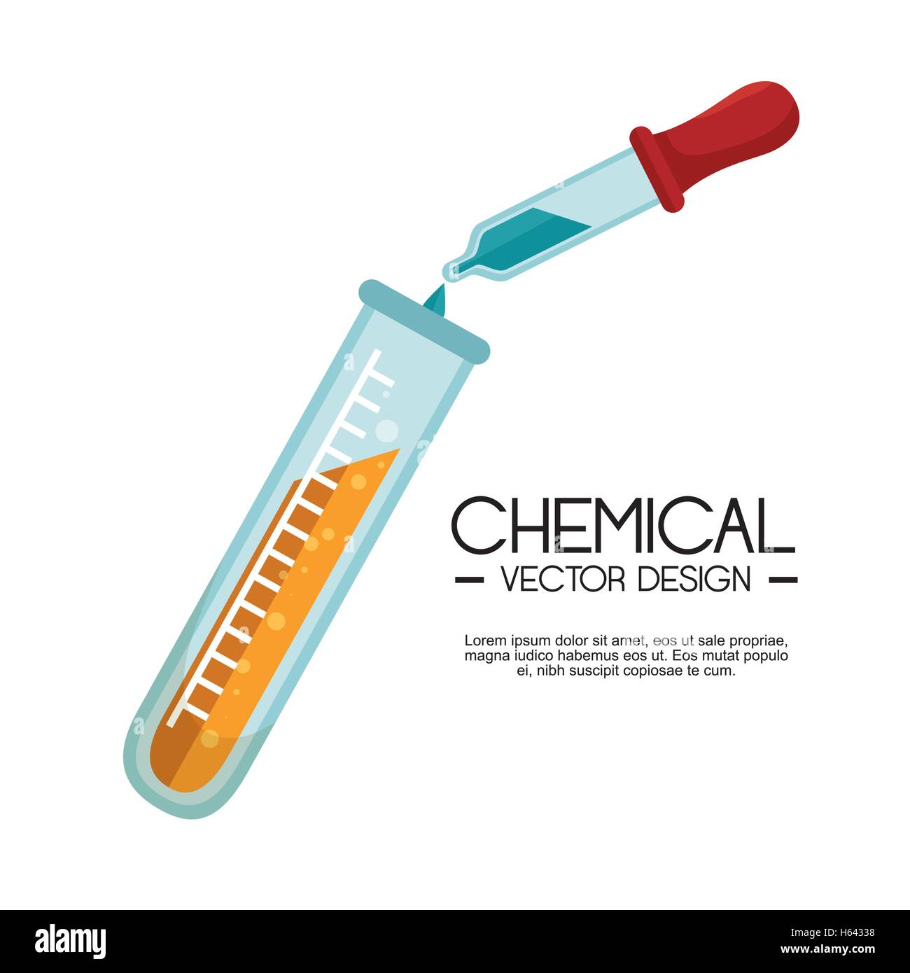 chemical test tube dropper liquid laboratory Stock Vector Image & Art ...