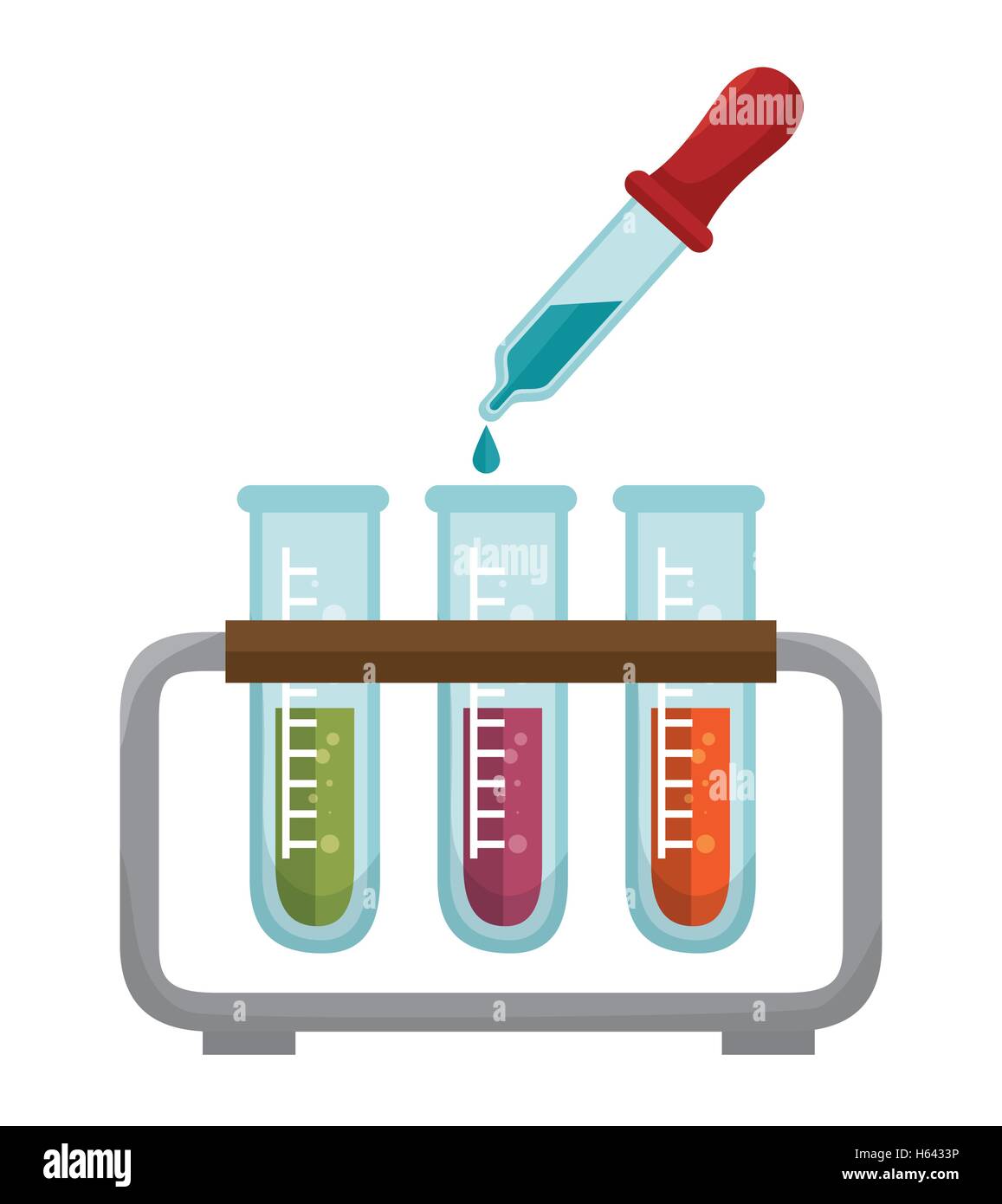 test tube rack and dropper chemistry icon Stock Vector Image & Art - Alamy