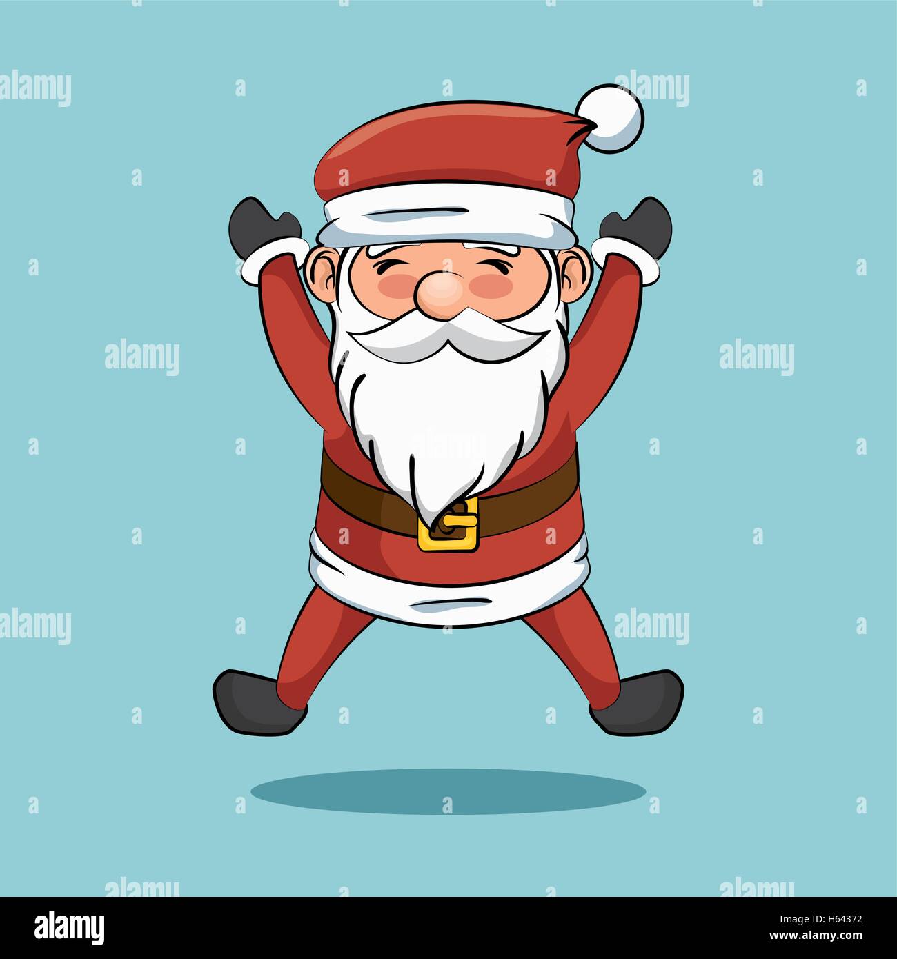 cartoon cheerful santa claus icon Stock Vector Image & Art - Alamy
