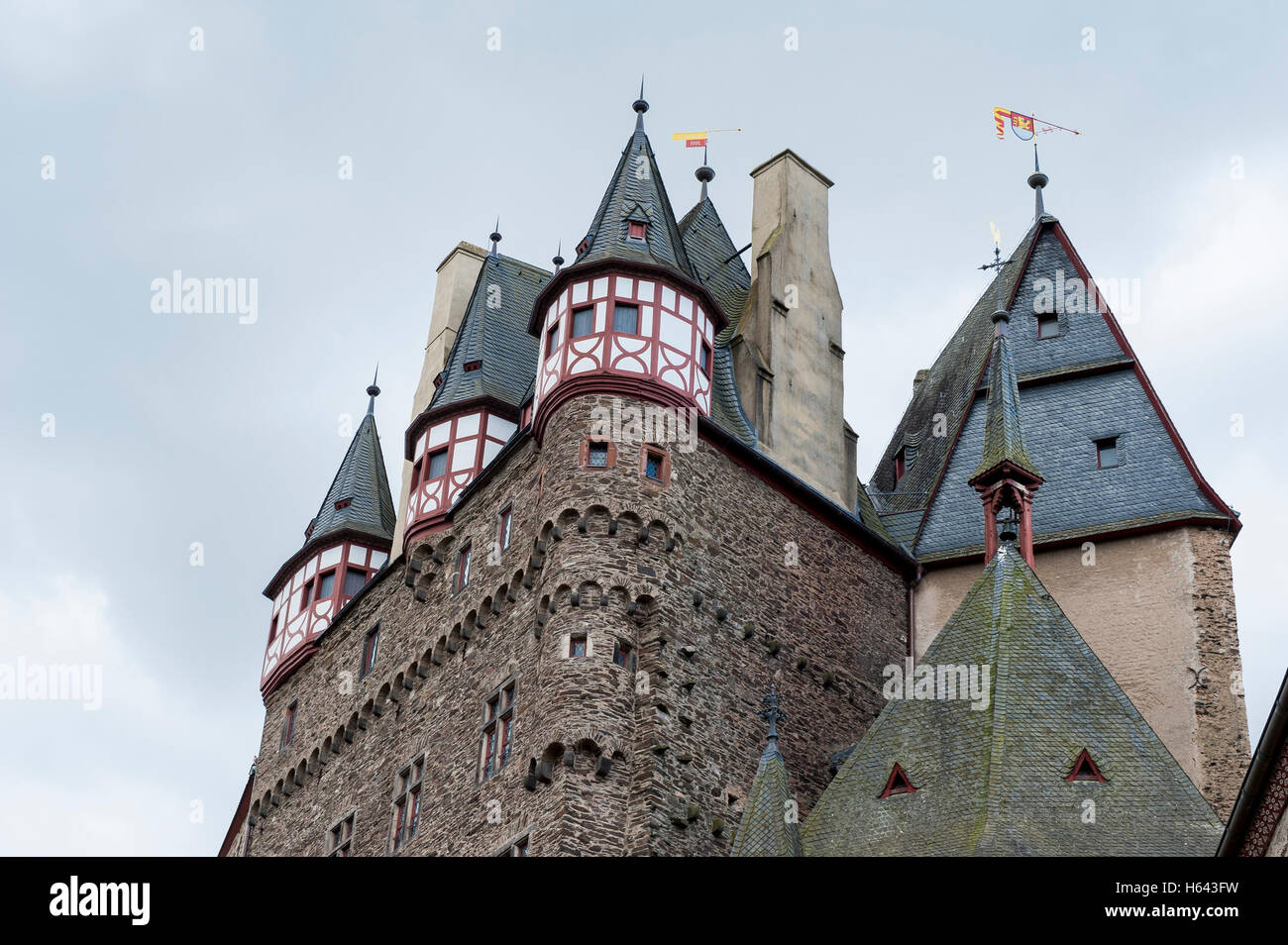 Eltz Castle, Wierschem, Mayen-Koblenz, Rhineland-Palatinate, western ...