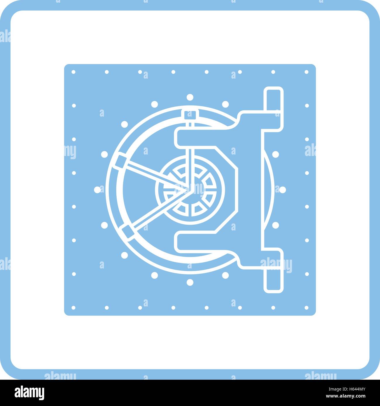 Safe icon. Blue frame design. Vector illustration Stock Vector Image ...