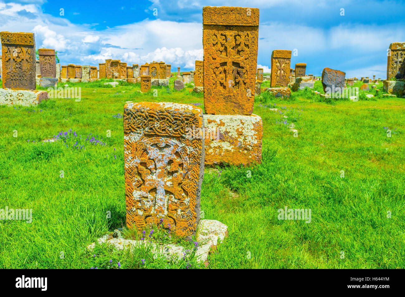 The medieval Noratus Cemetery is the unique collection of preserved ...