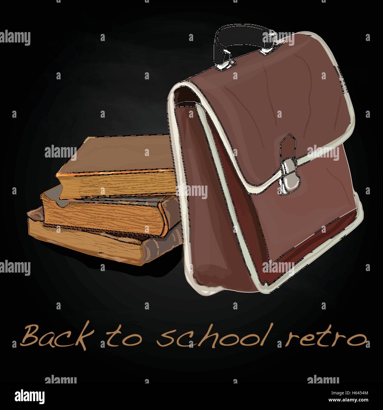 Back to school retro vector illustration isolated Stock Vector Image ...