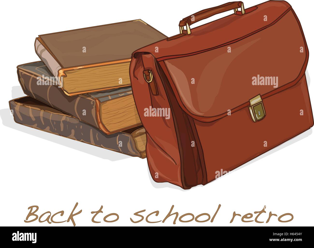 Back to school retro vector illustration isolated Stock Vector Image ...