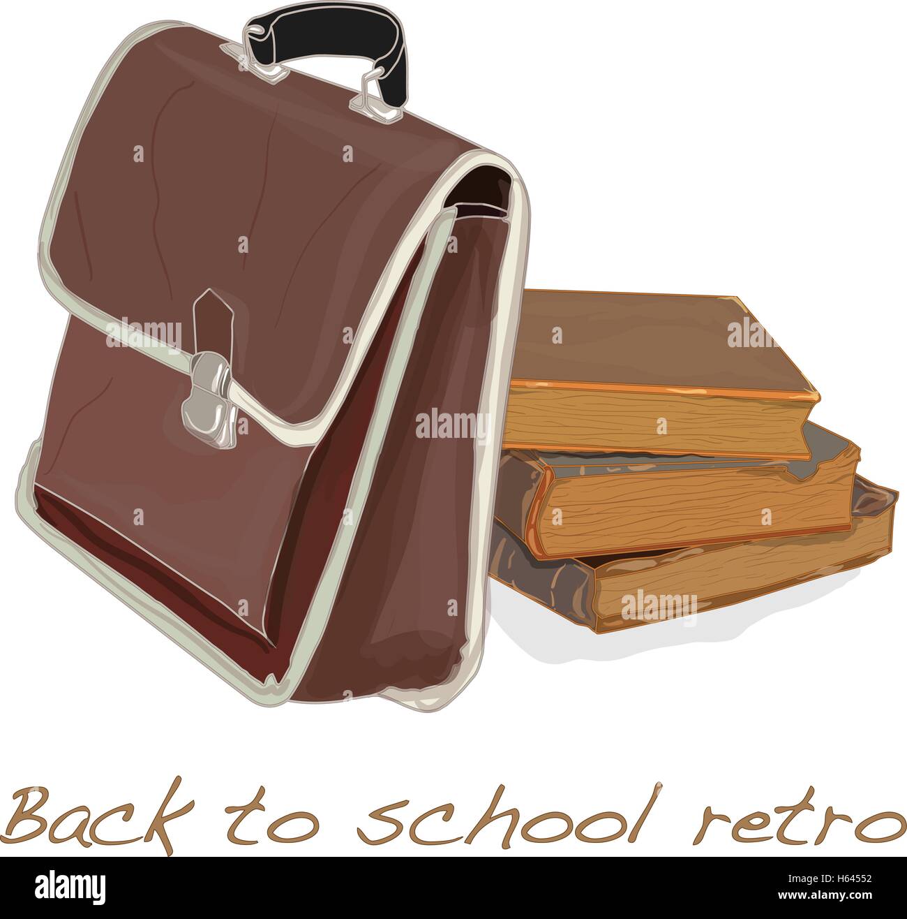 Back to school retro vector illustration isolated Stock Vector Image ...