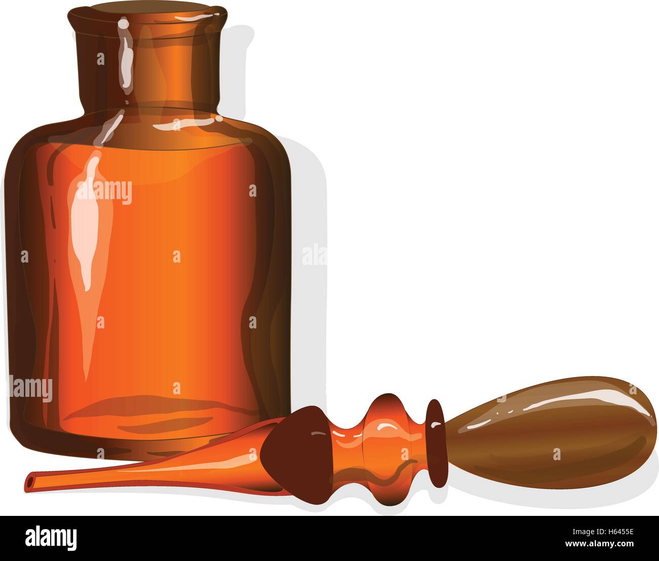 chemical glass bottle vintage vector illustration Stock Vector Image ...