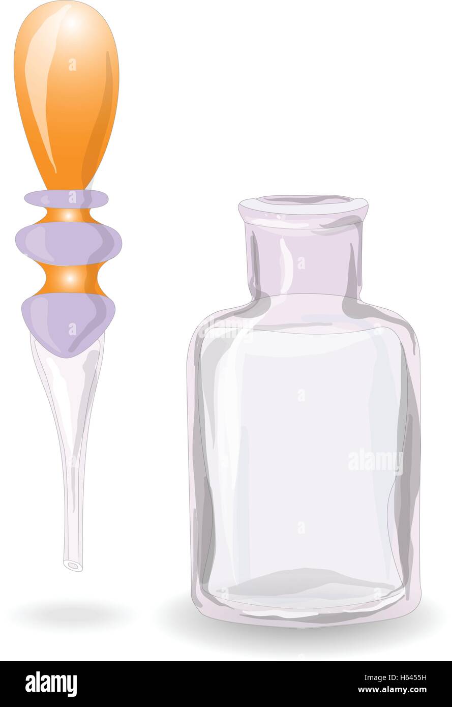 chemical glass bottle vintage vector illustration Stock Vector Image ...