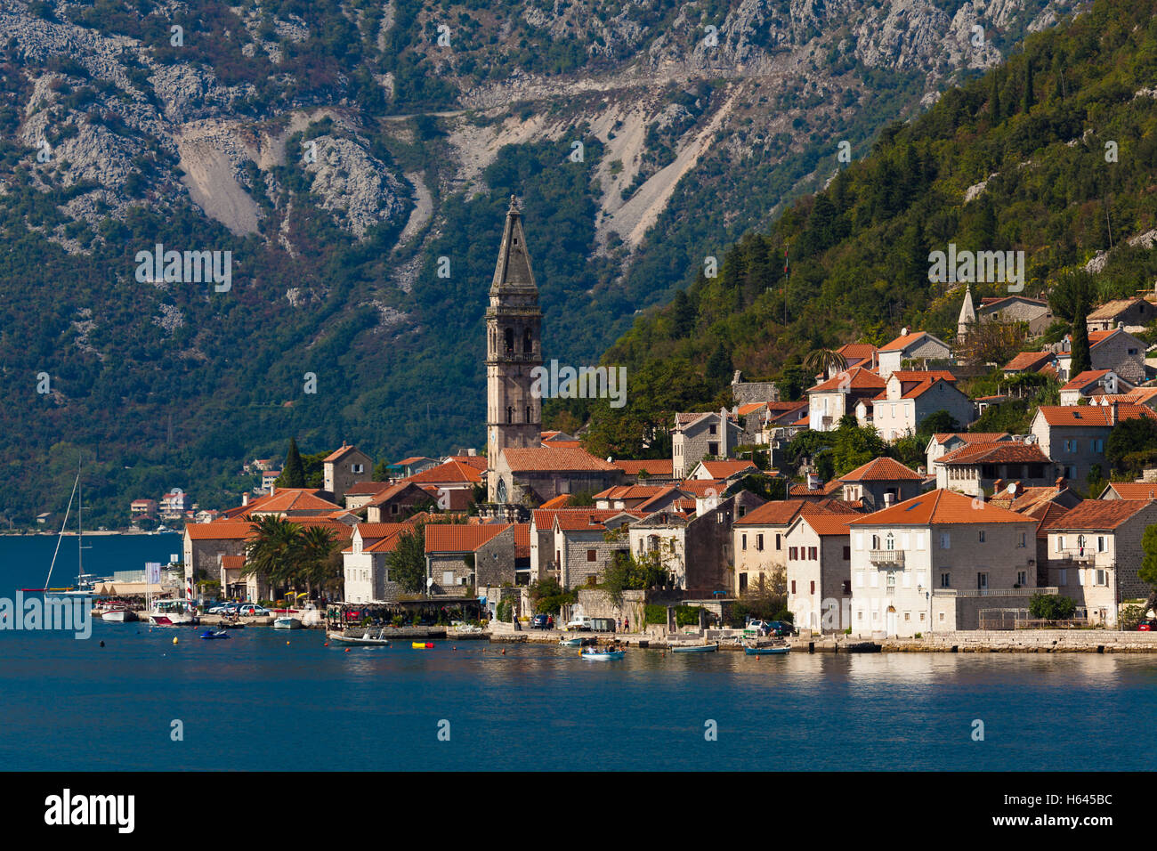 View of Dobrota, Bay of Kotor, Montenegro Stock Photo - Alamy