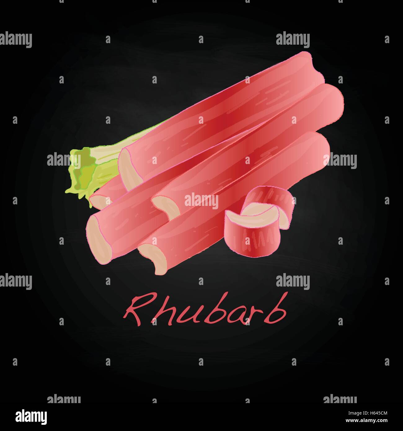 Rhubarb leaves Stock Vector Images - Alamy