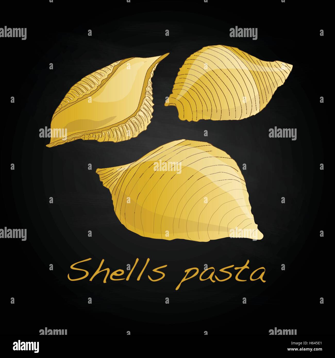 Pasta - Conchiglioni "Shell Pasta" vector isolated Stock Vector Image ...