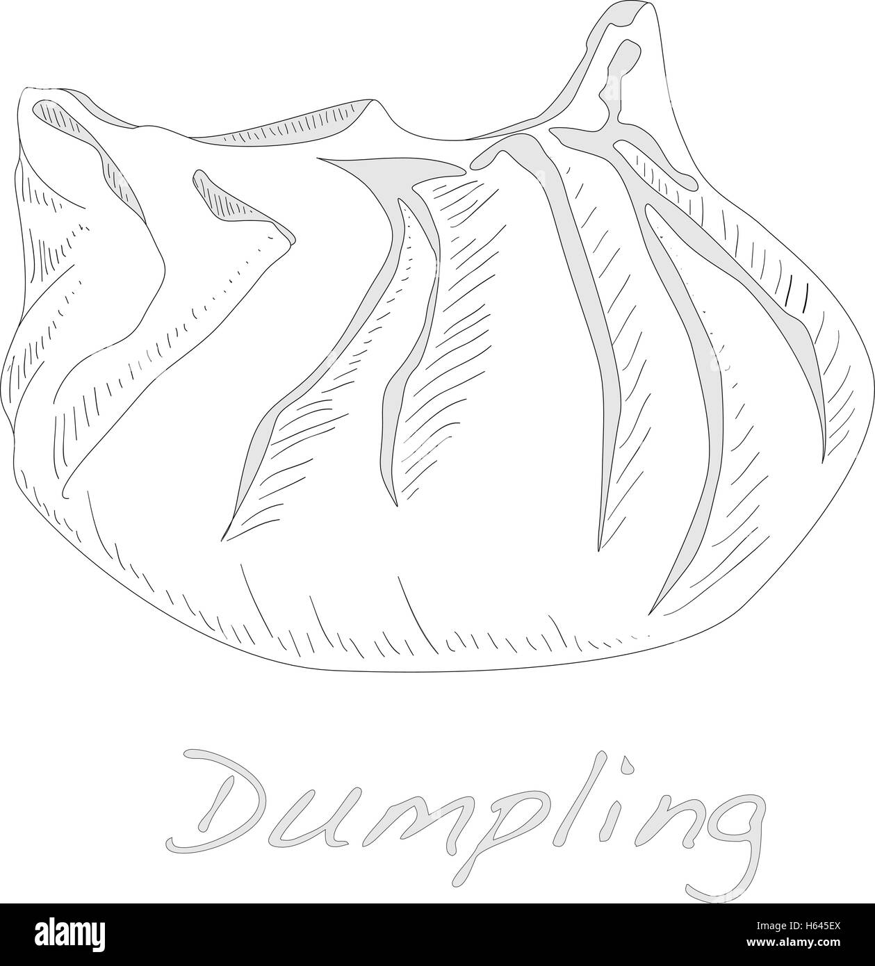 Dumpling Black and White Stock Photos & Images - Alamy