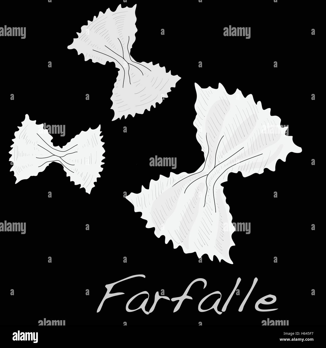 farfalle vector image isolated Stock Vector Image & Art - Alamy