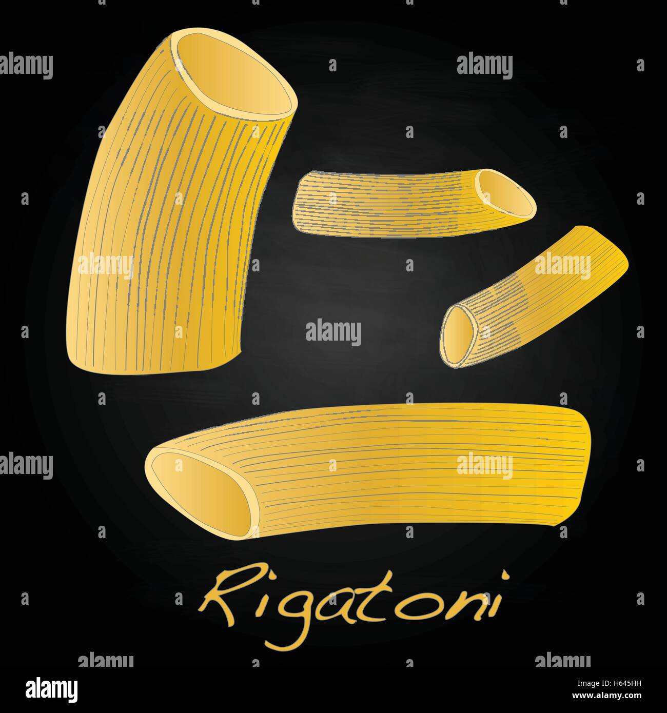 Rigatoni italian pasta isolated Stock Vector Image & Art - Alamy