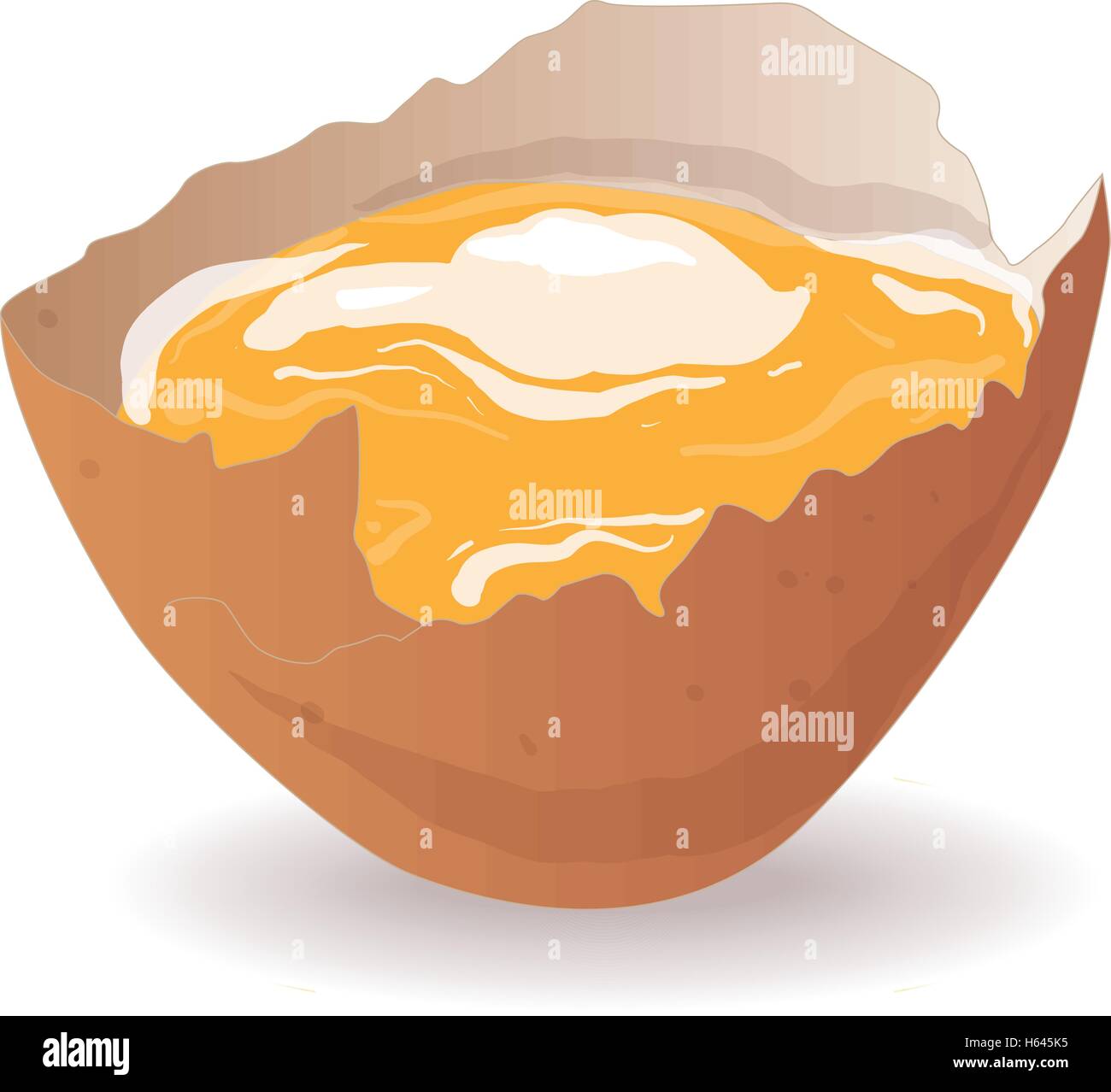 Broken egg isolated vector illustration Stock Vector Image & Art - Alamy