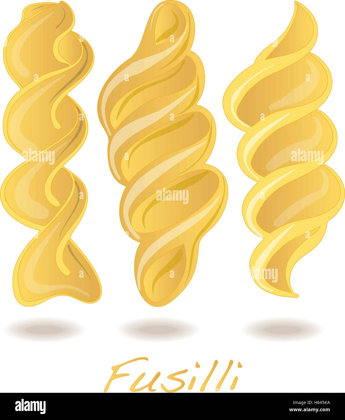 fusilli pasta vector illustration isolated Stock Vector Image & Art - Alamy