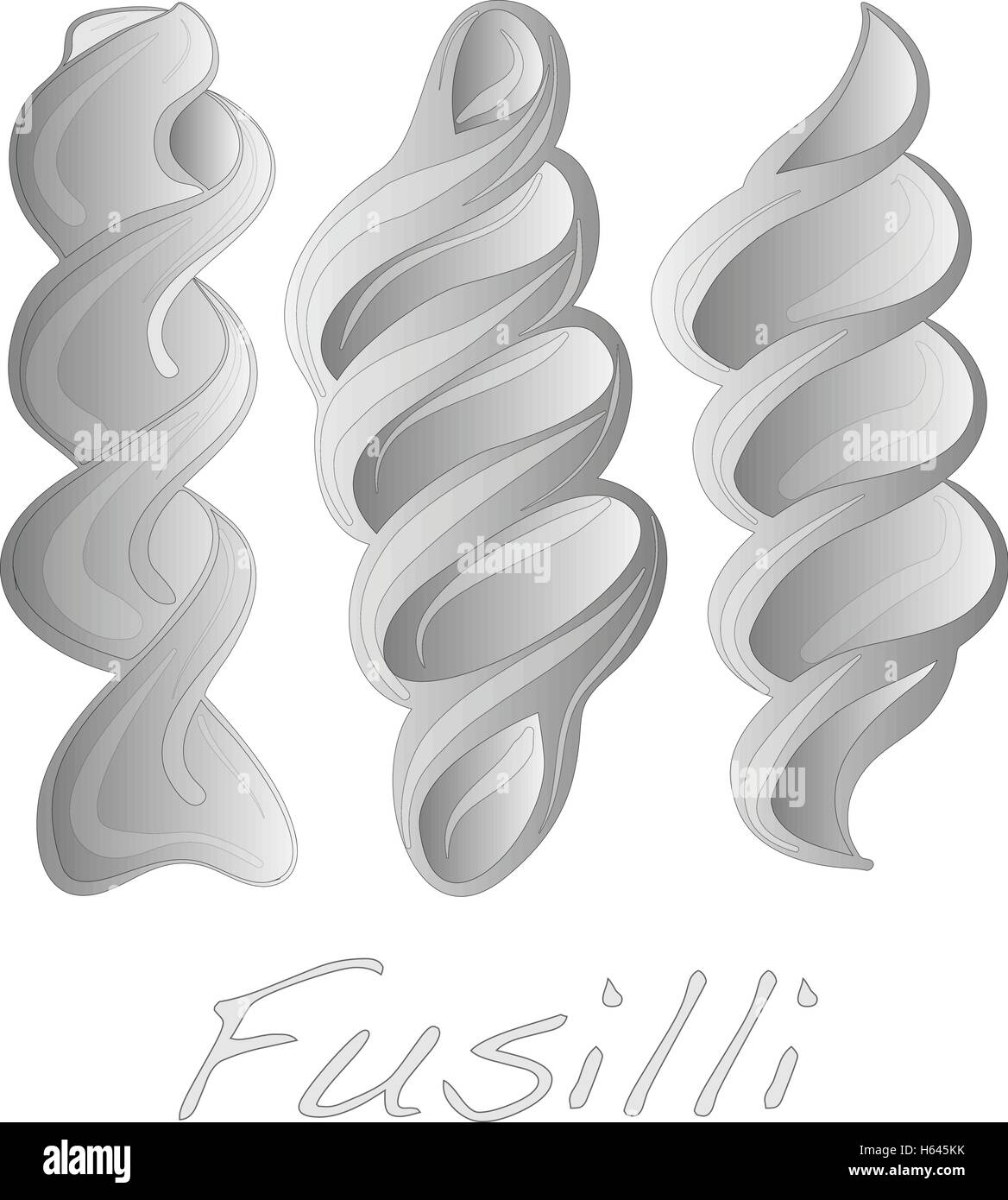 fusilli pasta vector illustration isolated Stock Vector Image & Art - Alamy