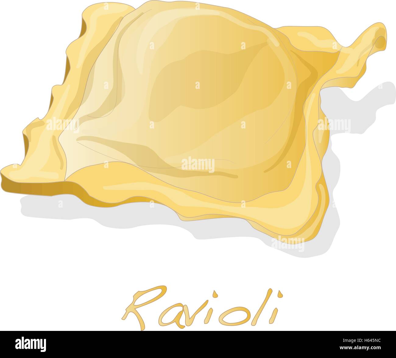 Ravioli pasta isolated vector illustration Stock Vector Image & Art - Alamy