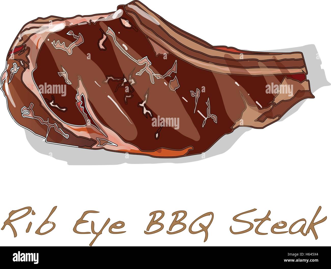 Steak BBQ vector isolated on white Stock Vector Image & Art - Alamy