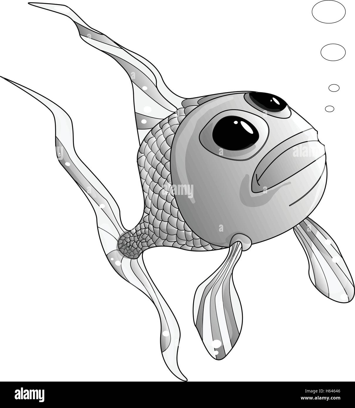 Cute fish cartoon vector isolated Stock Vector Image & Art - Alamy