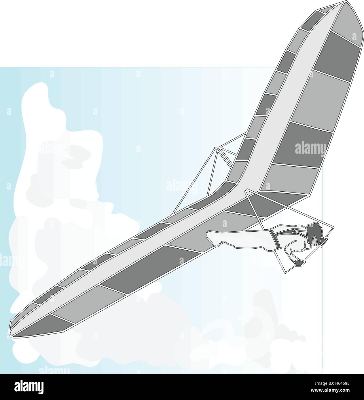 Hang glider vector isolated Stock Vector Image & Art - Alamy