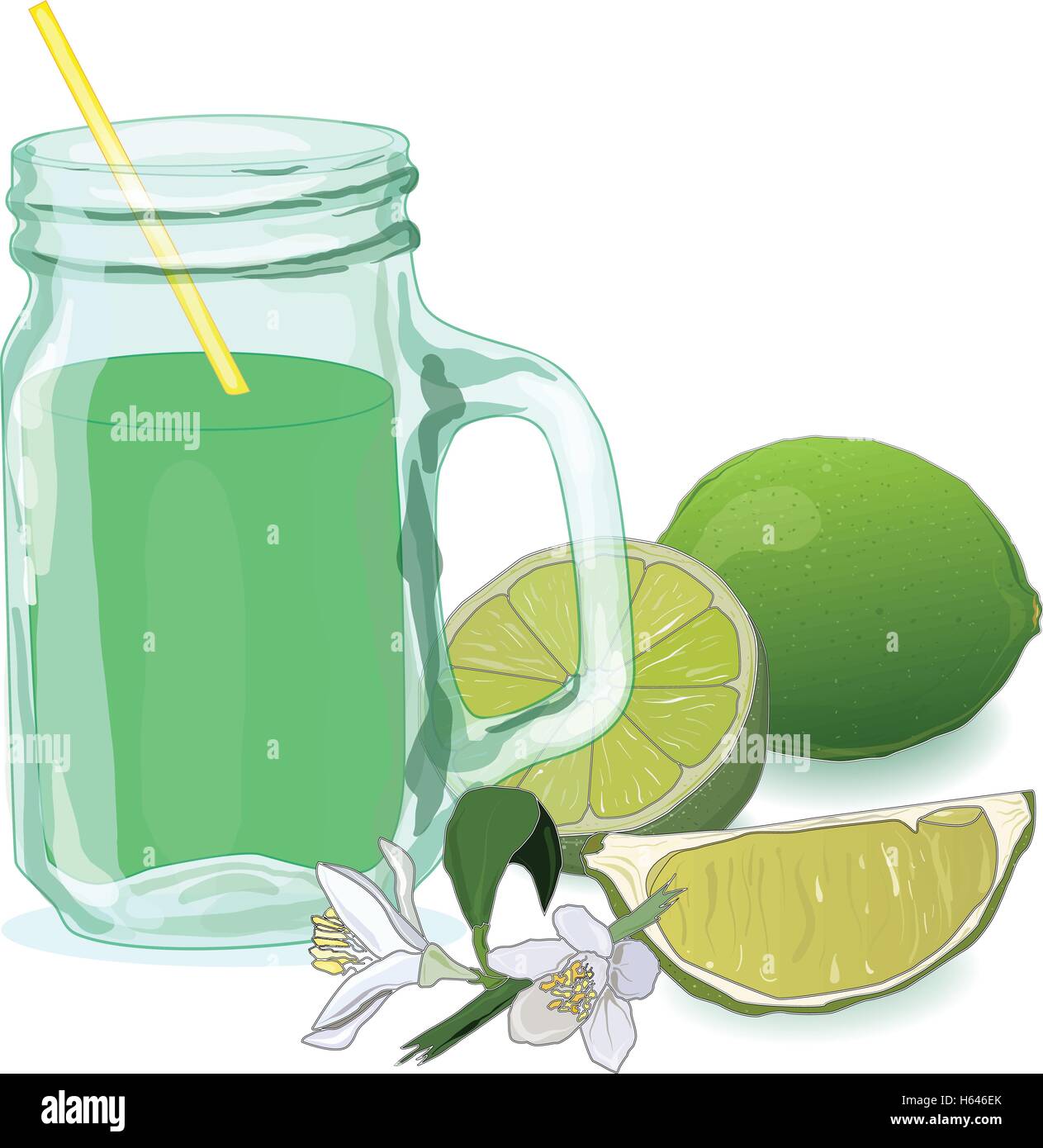 Fresh made lemonade citrus drink Stock Vector Images - Alamy