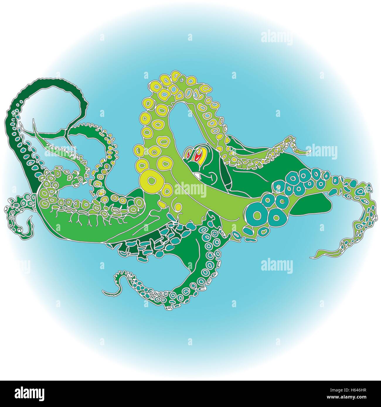 Vector drawing of an octopus/Kraken isolated Stock Vector Image & Art ...