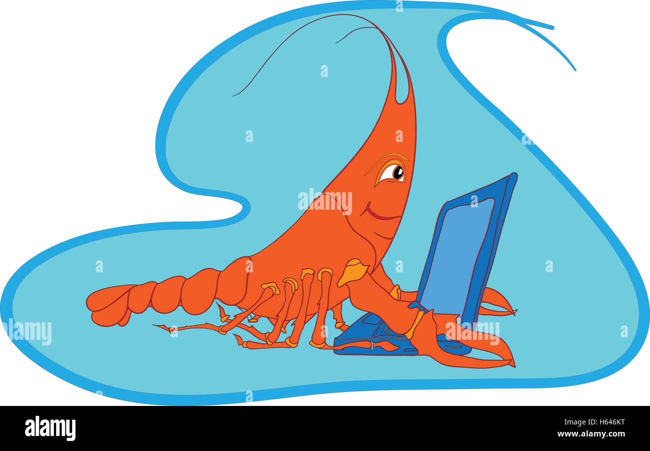 Shrimp cartoon character isolated hi-res stock photography and images ...