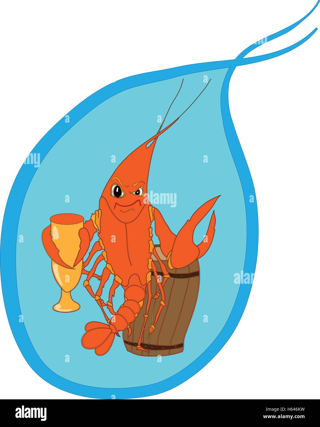 Shrimp cartoon character isolated Stock Vector Image & Art - Alamy