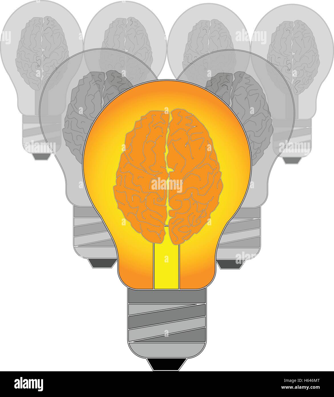 Idea lamp isolated Stock Vector Image & Art - Alamy