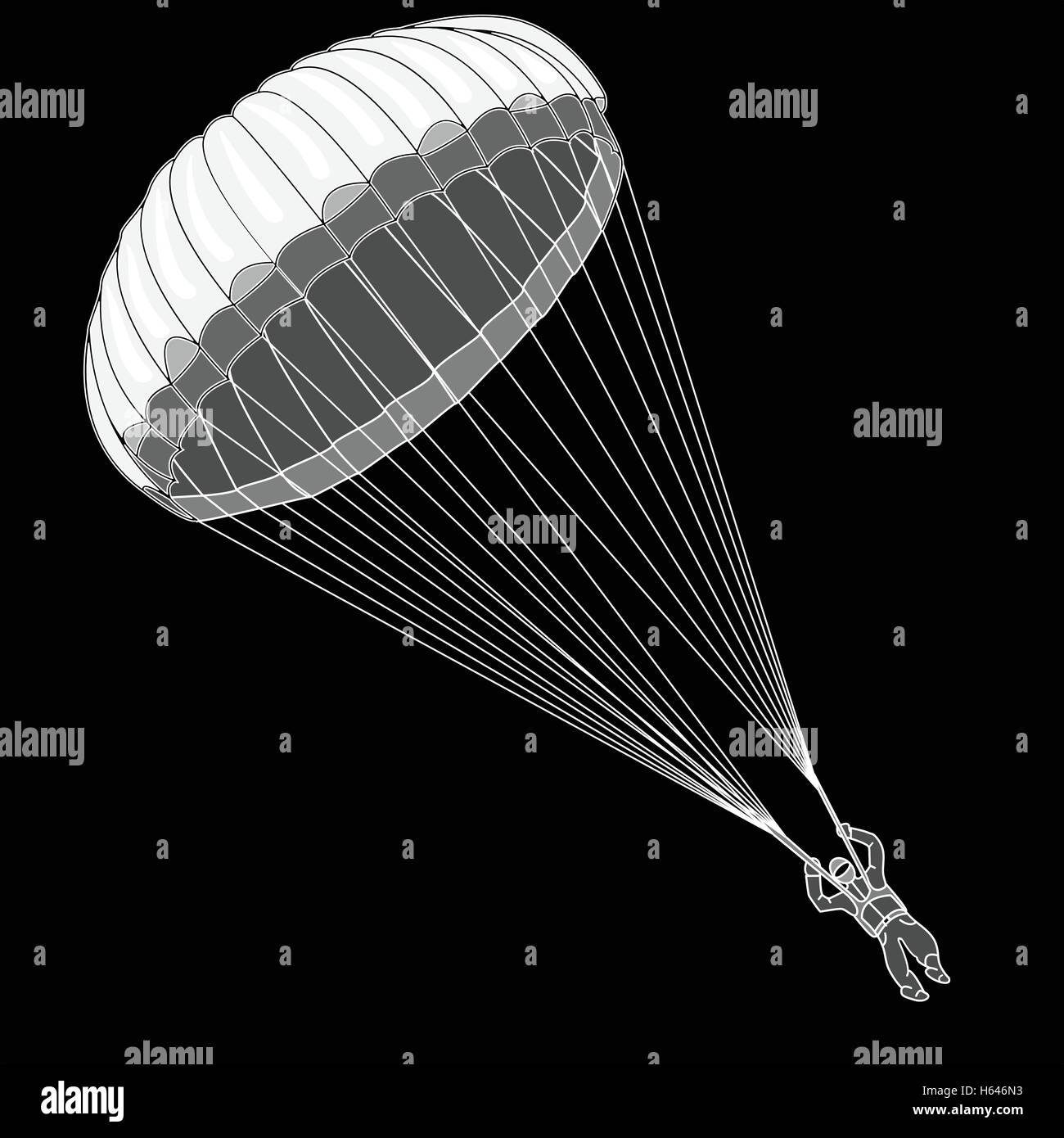 Sport sports parachute air Stock Vector Images - Alamy