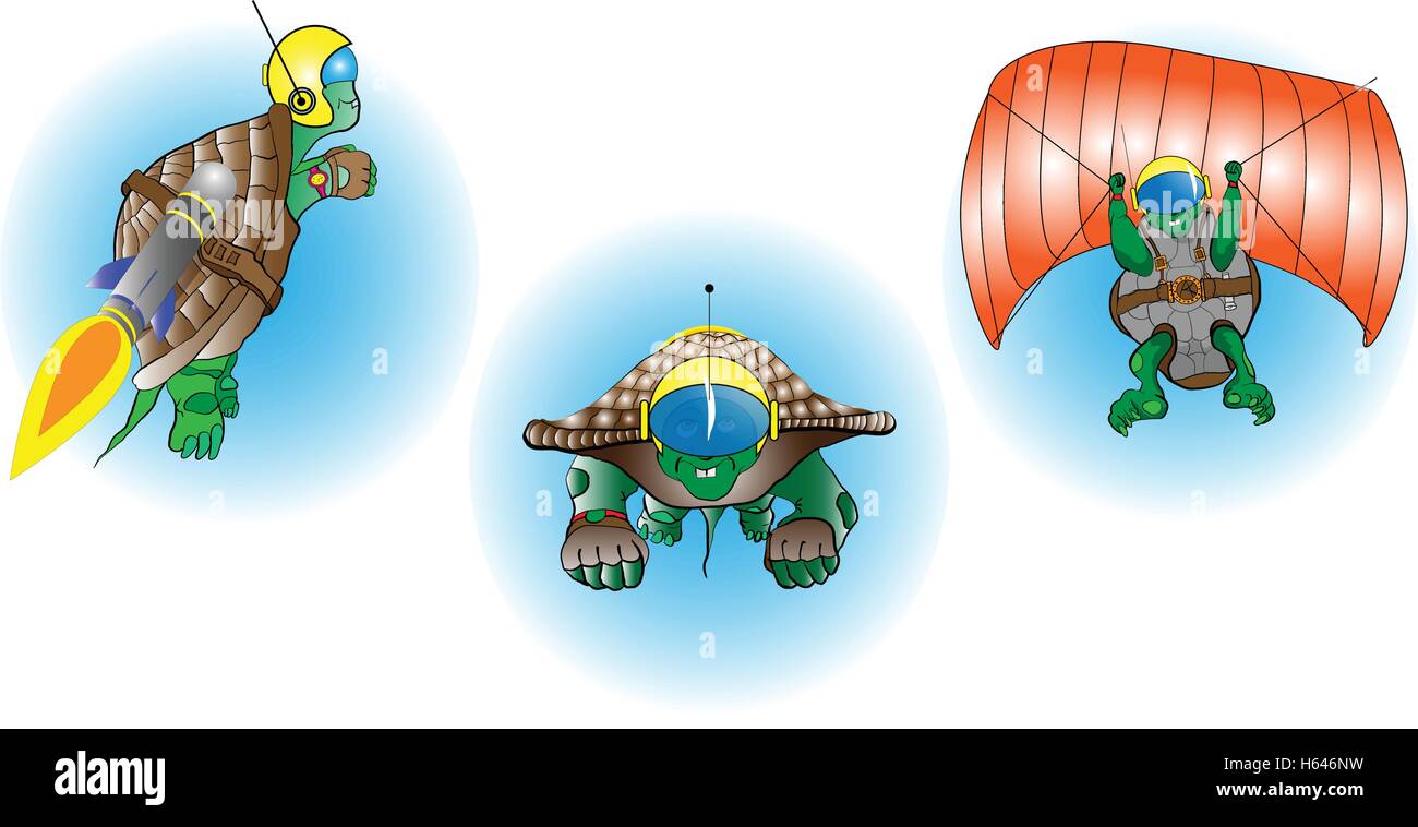 rocket turtle isolated Stock Vector Image & Art - Alamy