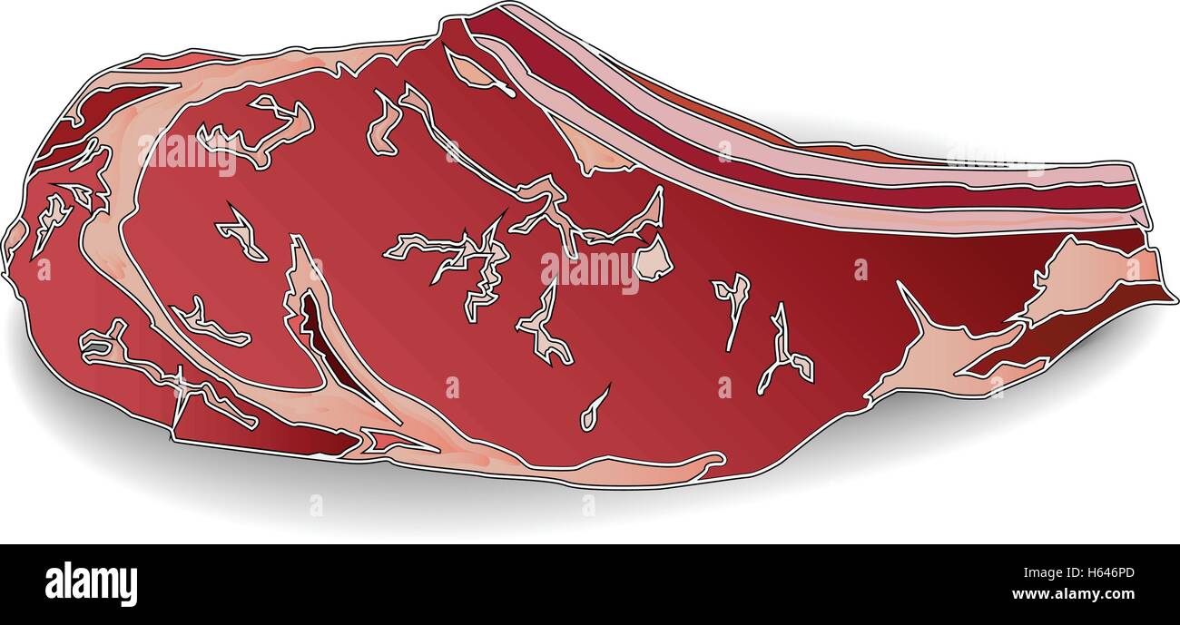 Rib Eye Steak isolated Stock Vector Image & Art - Alamy