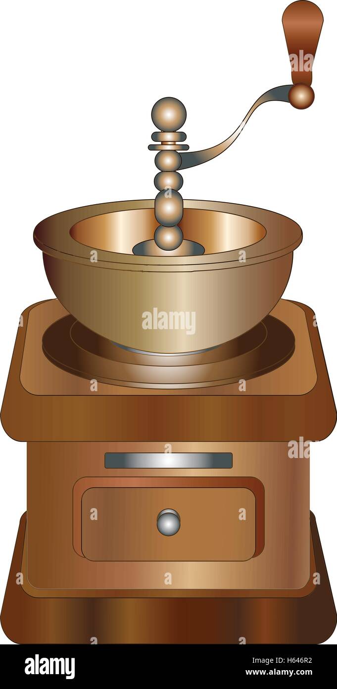 coffee mill isolated Stock Vector Image & Art - Alamy