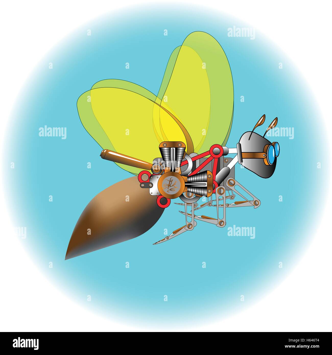 techno bee isolated Stock Vector Image & Art - Alamy