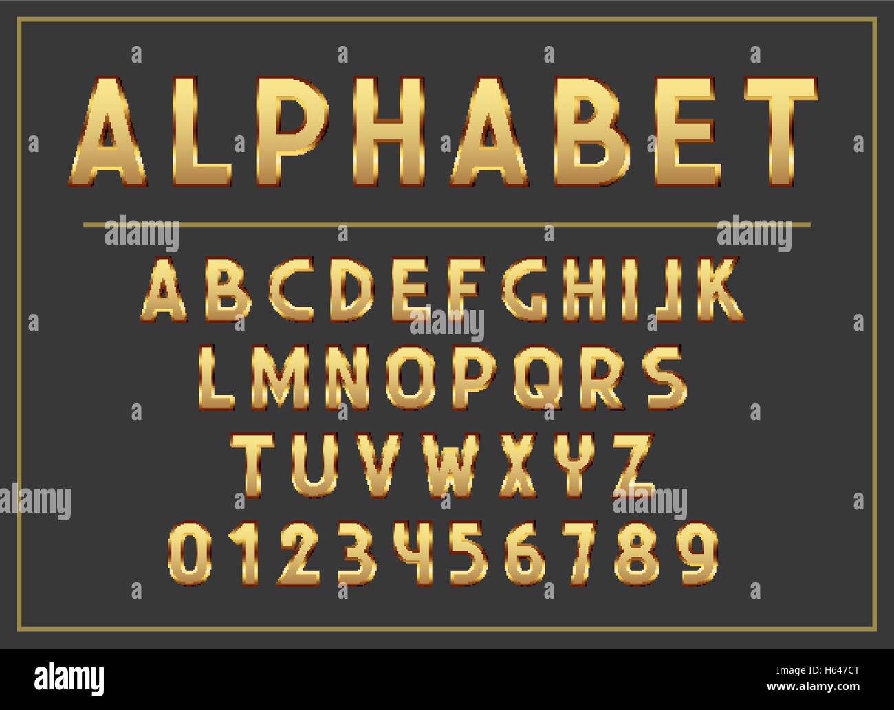 Alphabet letter. Font and abc letters print typography vector ...