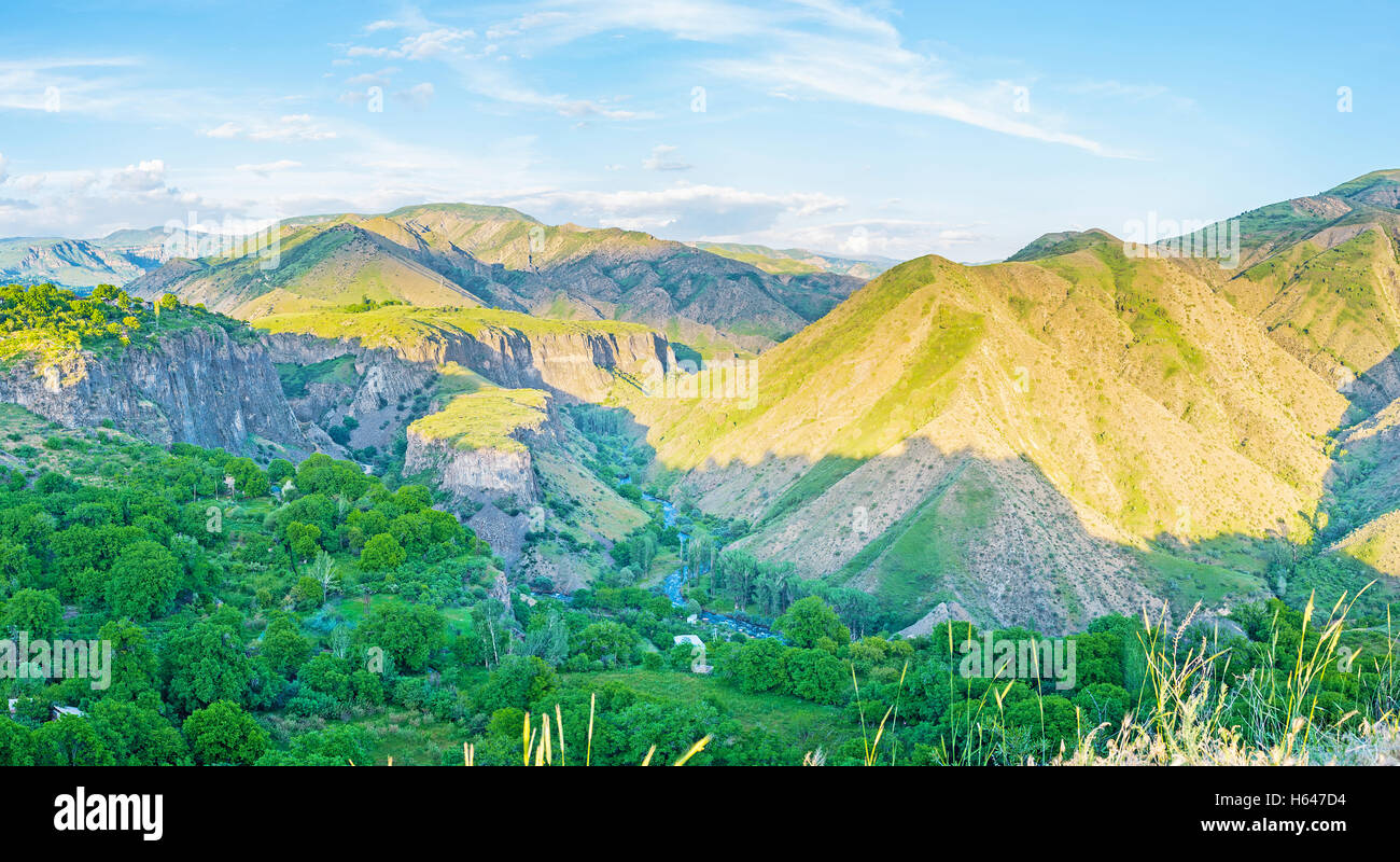 The gorge of river Goght (Garni gorge) is famous for its great basalt ...