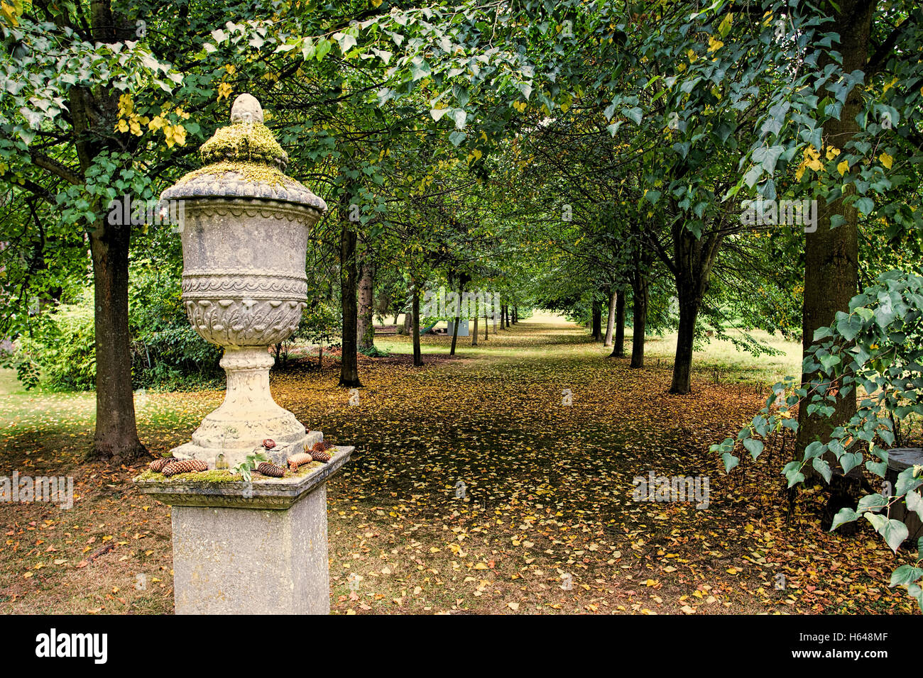 Avenue of trees at Marle Place gardens near Brenchley Kent Stock Photo ...