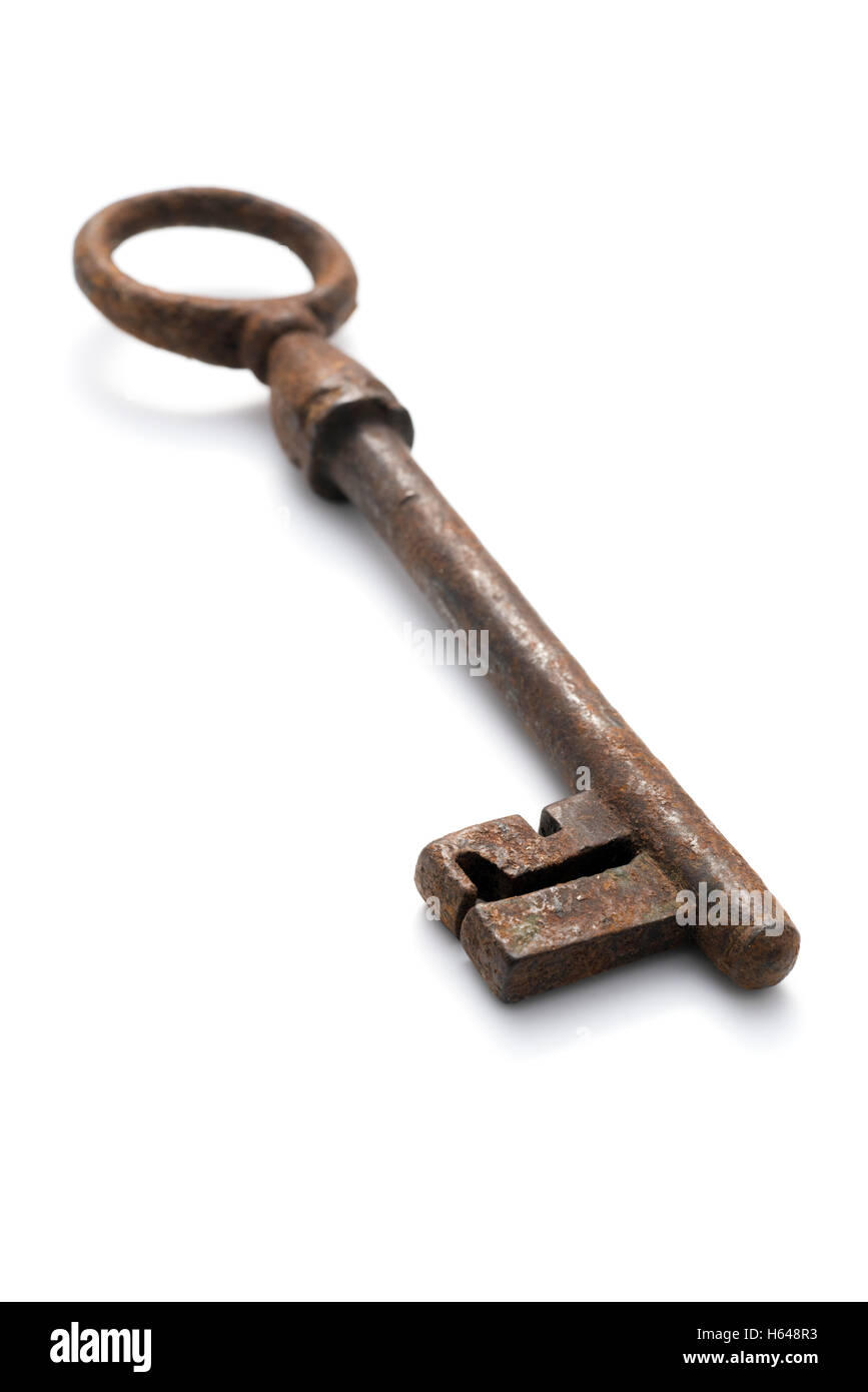 old key isolated on white background Stock Photo - Alamy