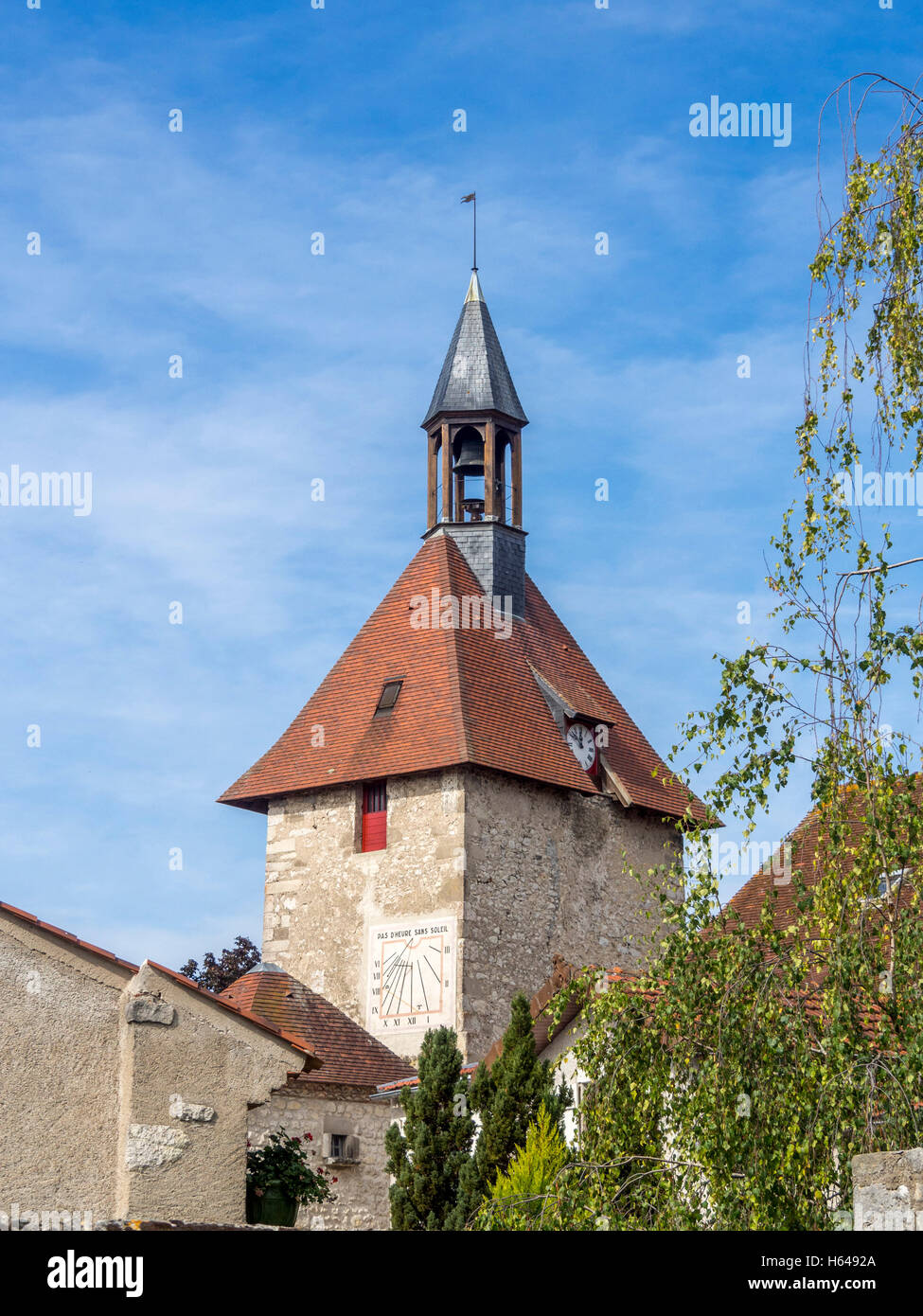 Charroux labelled The Most Beautiful Villages of France, the Belfry ...