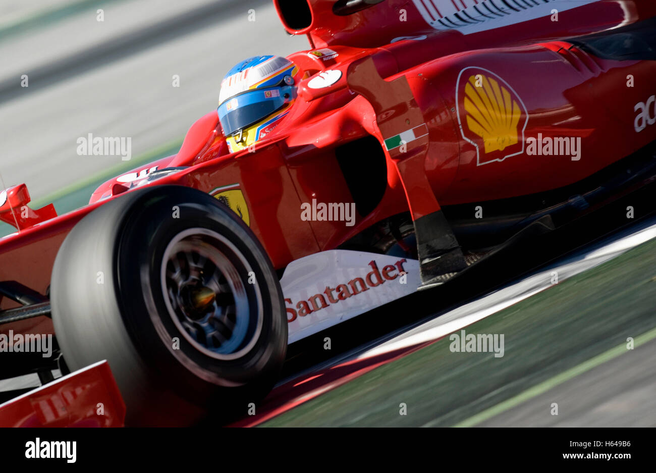 Motorsports, Fernando Alonso, SPA, in the Ferrari F10 race car, Formula ...