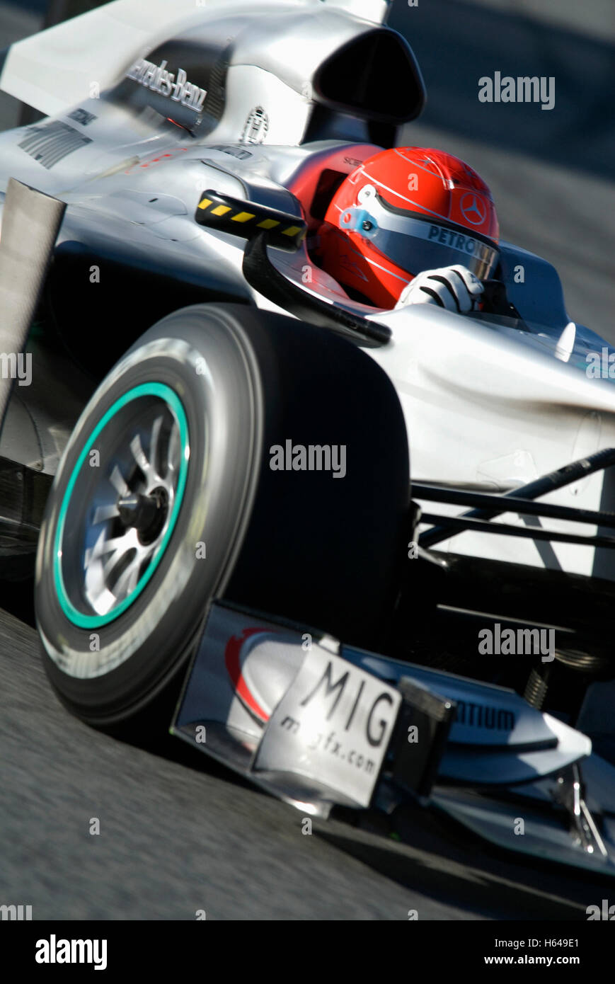 Motorsports, Michael Schumacher, GER, in the Mercedes MGP W01 race car ...
